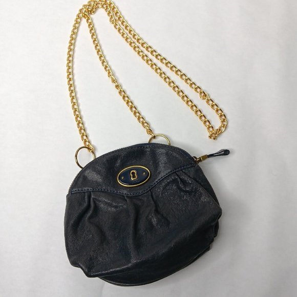 Fossil | Bags | Fossil Purse Small Keyhole Black Leather Gold Tone ...
